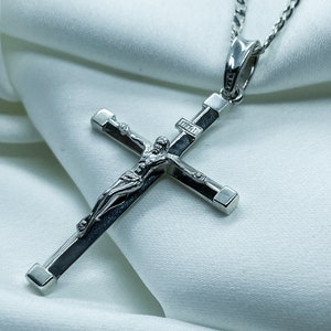 Jesus Christ Silver Cross Pendant for Necklace - Exquisite Design - Etsy