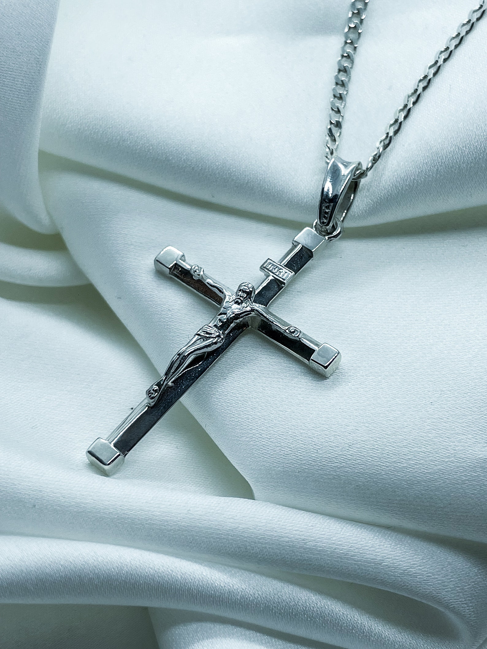 Jesus Christ Silver Cross Pendant for Necklace - Exquisite Design - Etsy
