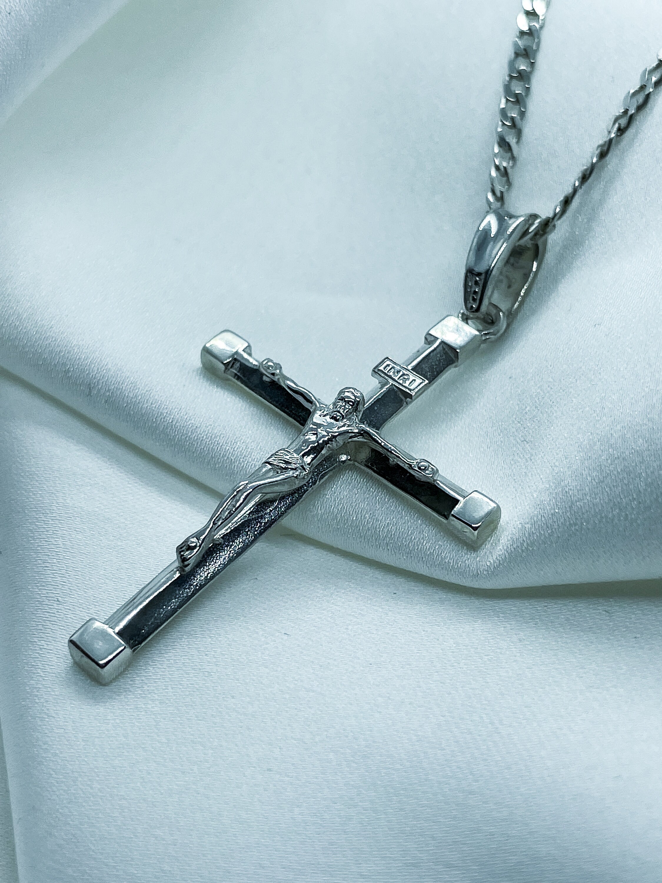 Jesus Christ Silver Cross Pendant for Necklace - Exquisite Design - Etsy