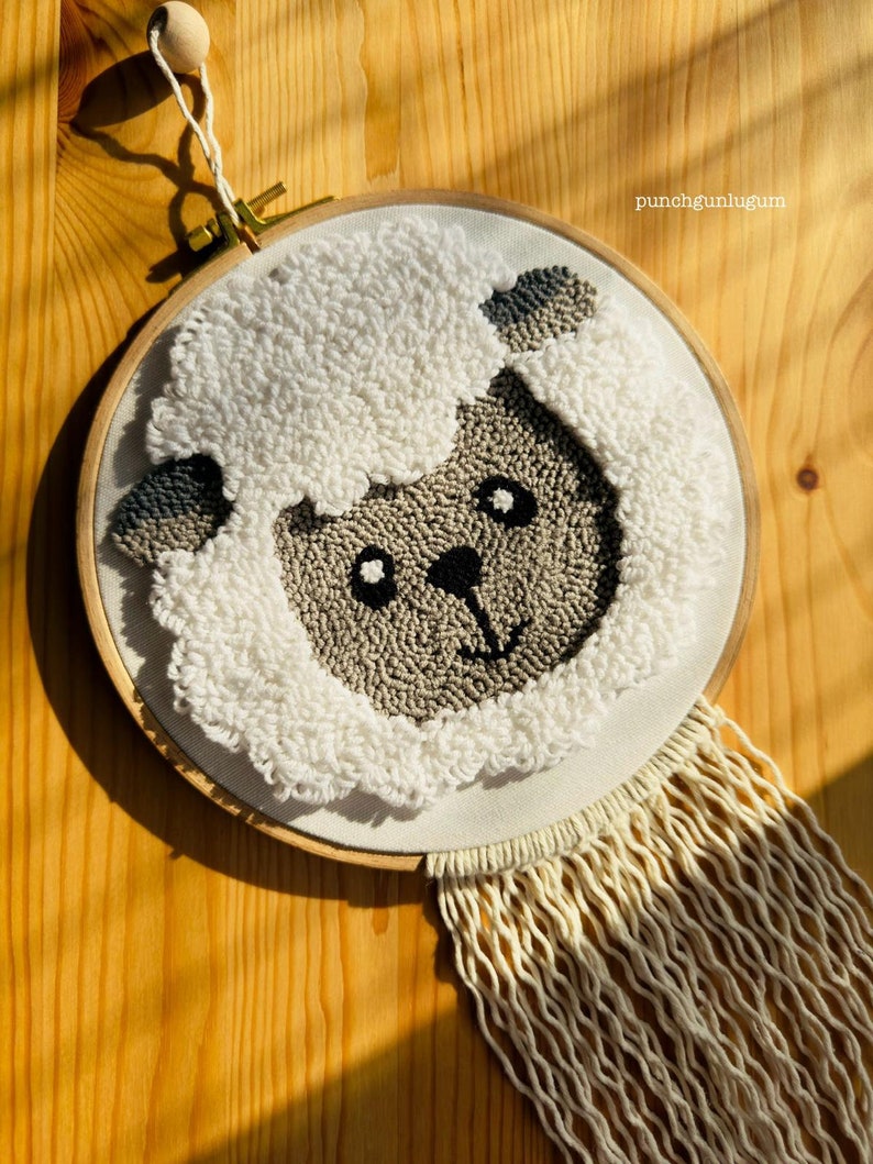 Kids Room Decor, Punch Needle, Farm Nursery Decor, Tufted Wall Hanging ...