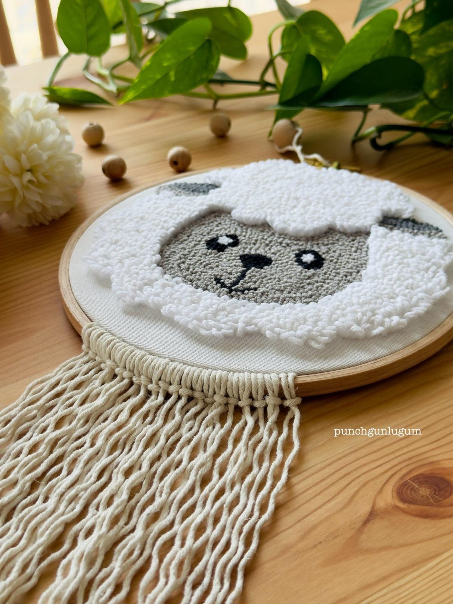 Kids Room Decor, Punch Needle, Farm Nursery Decor, Tufted Wall Hanging ...