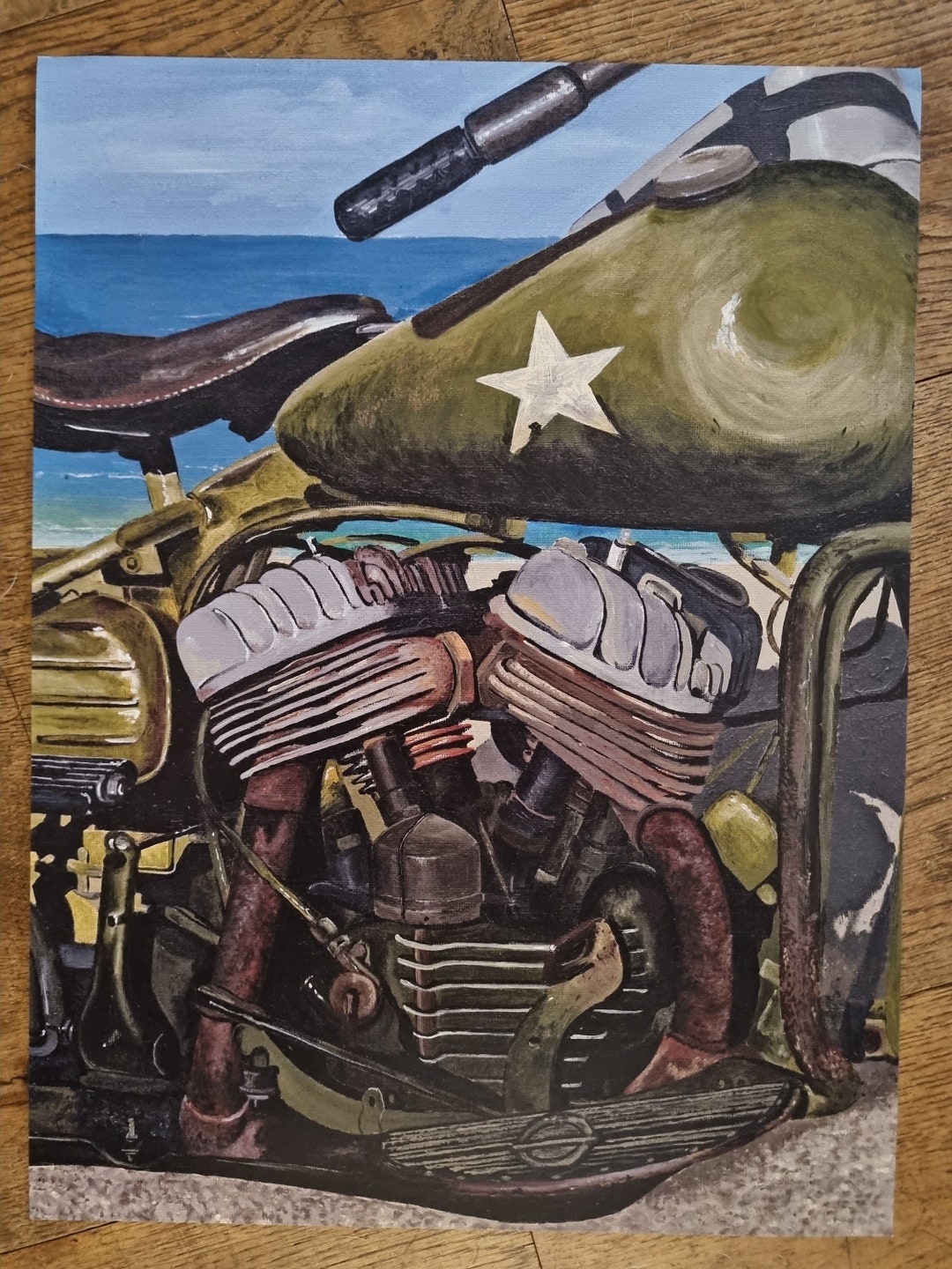Art Print Panhead Chopper 30x40cm - Etsy