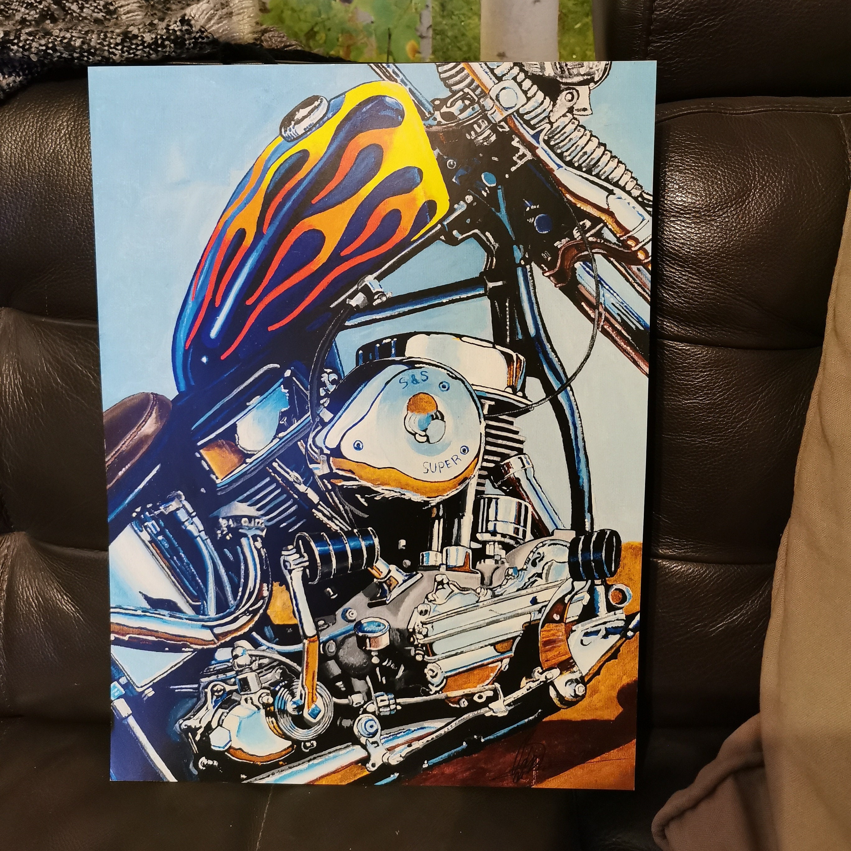 Art Print Panhead Chopper 30x40cm - Etsy