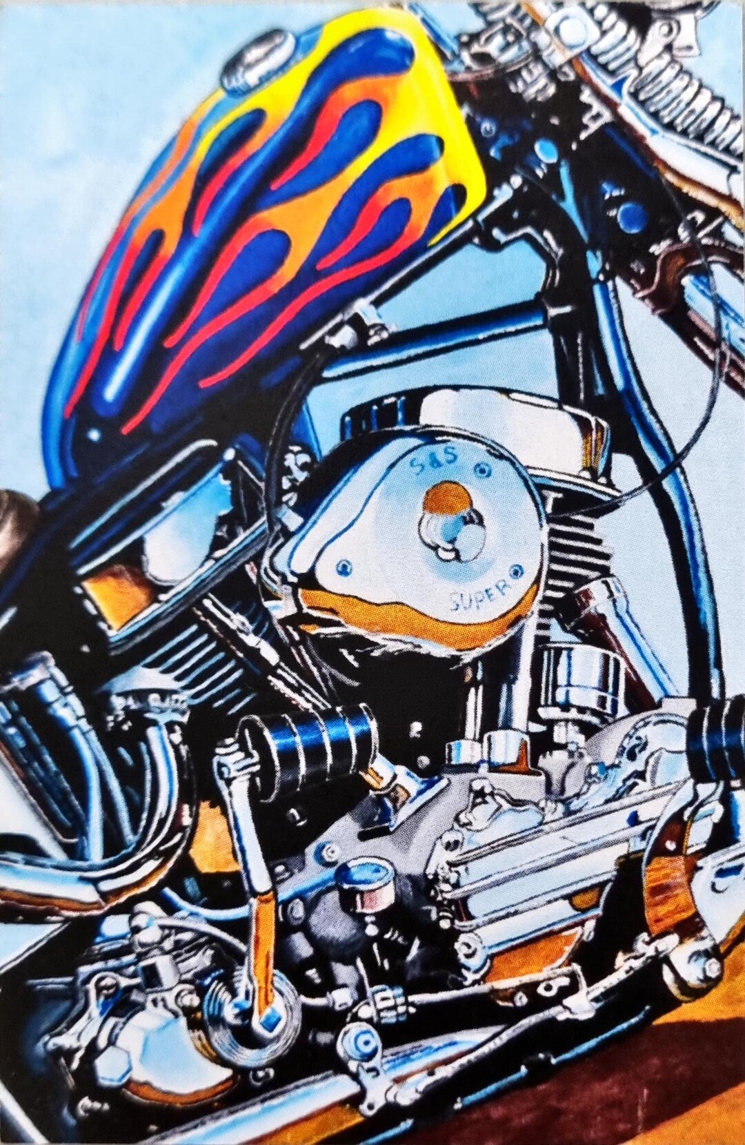 Art Print Panhead Chopper 30x40cm - Etsy