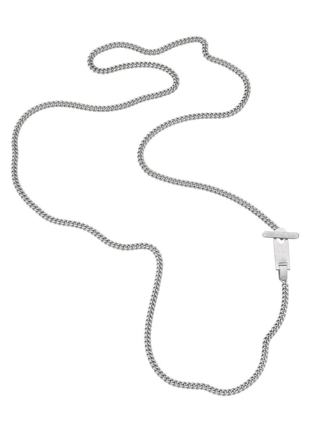 Silver Cuban Link Chain Necklace Cross Design Closer - Etsy
