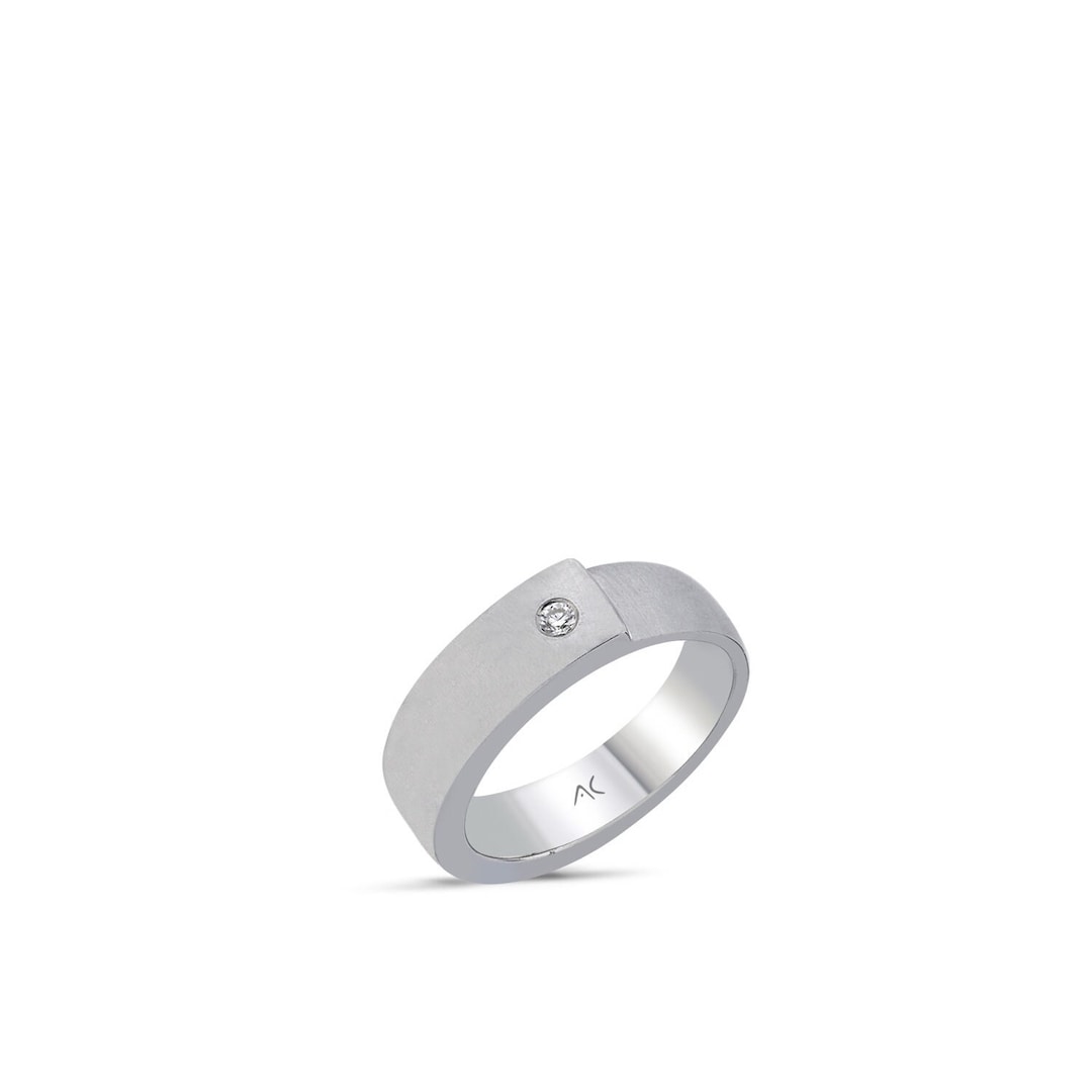 Dainty 925 Sterling Silver Diamond Class Ring - Etsy