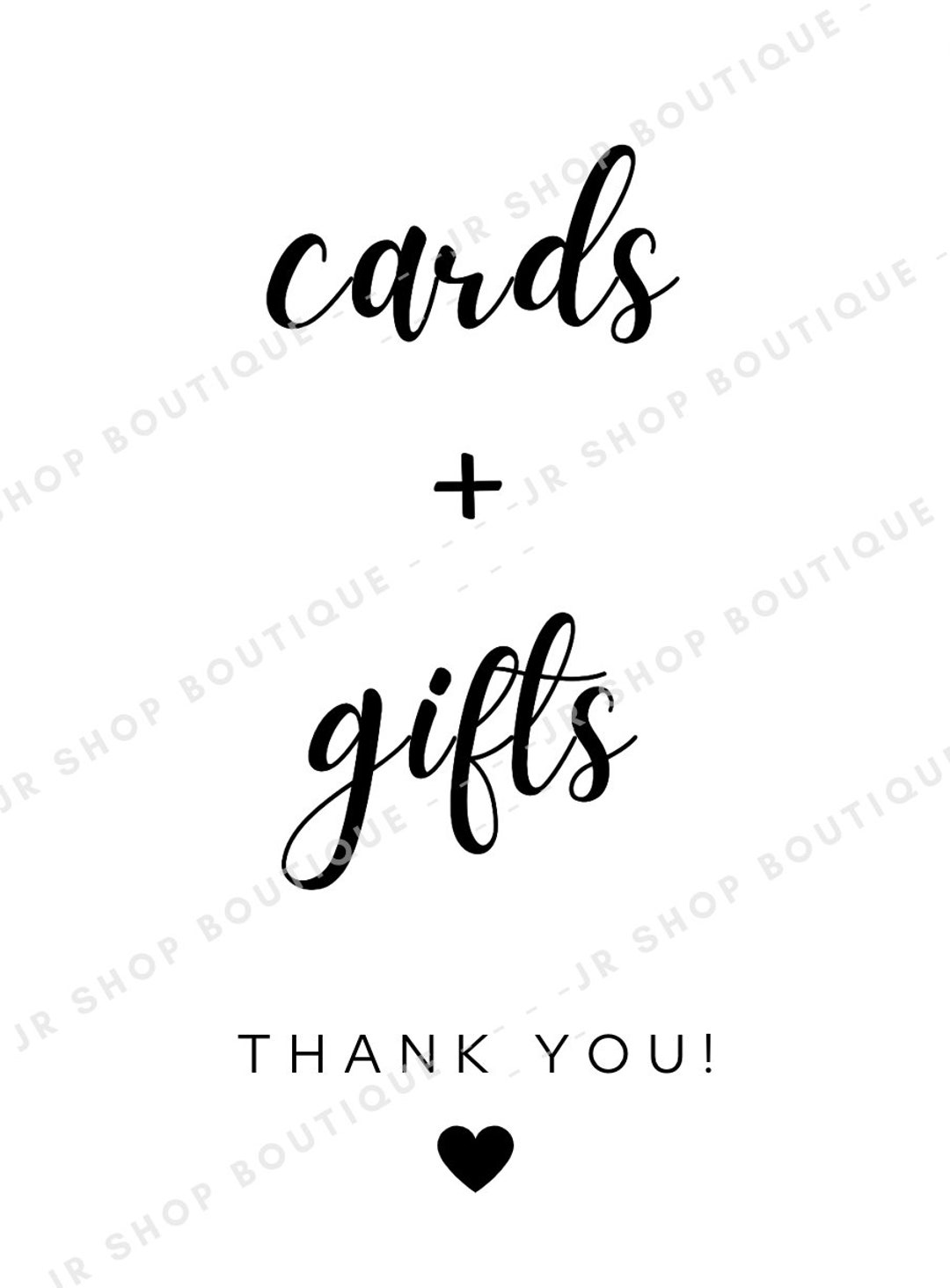 Cards and Gifts Sign Printable, Modern Minimalist Wedding Sign ...