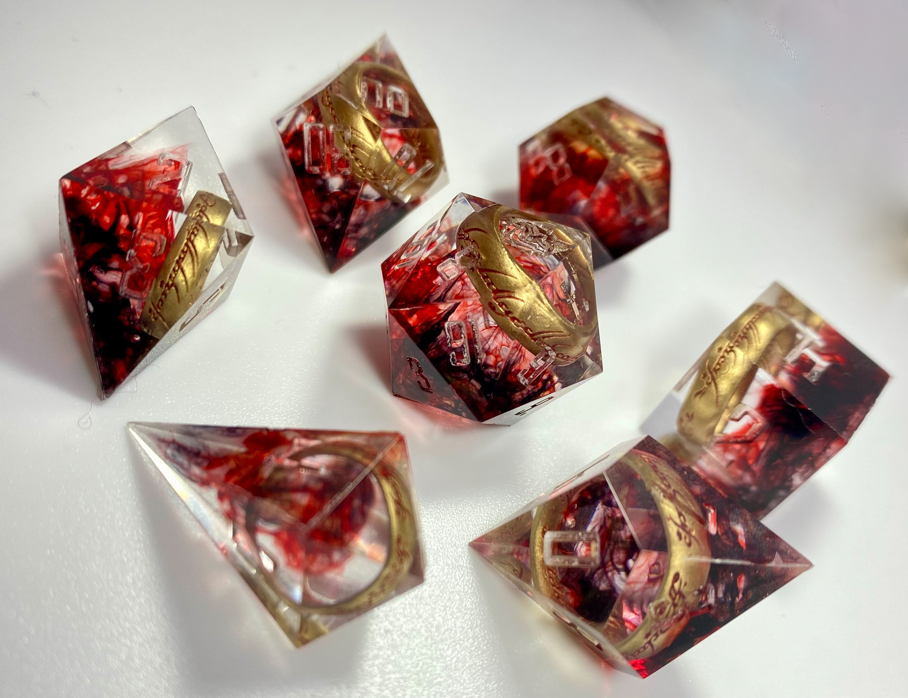 PREORDER One Ring Lotr Polyhedral Dice Set - Etsy Canada