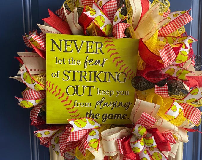 Sports Wreath - Softball - Etsy