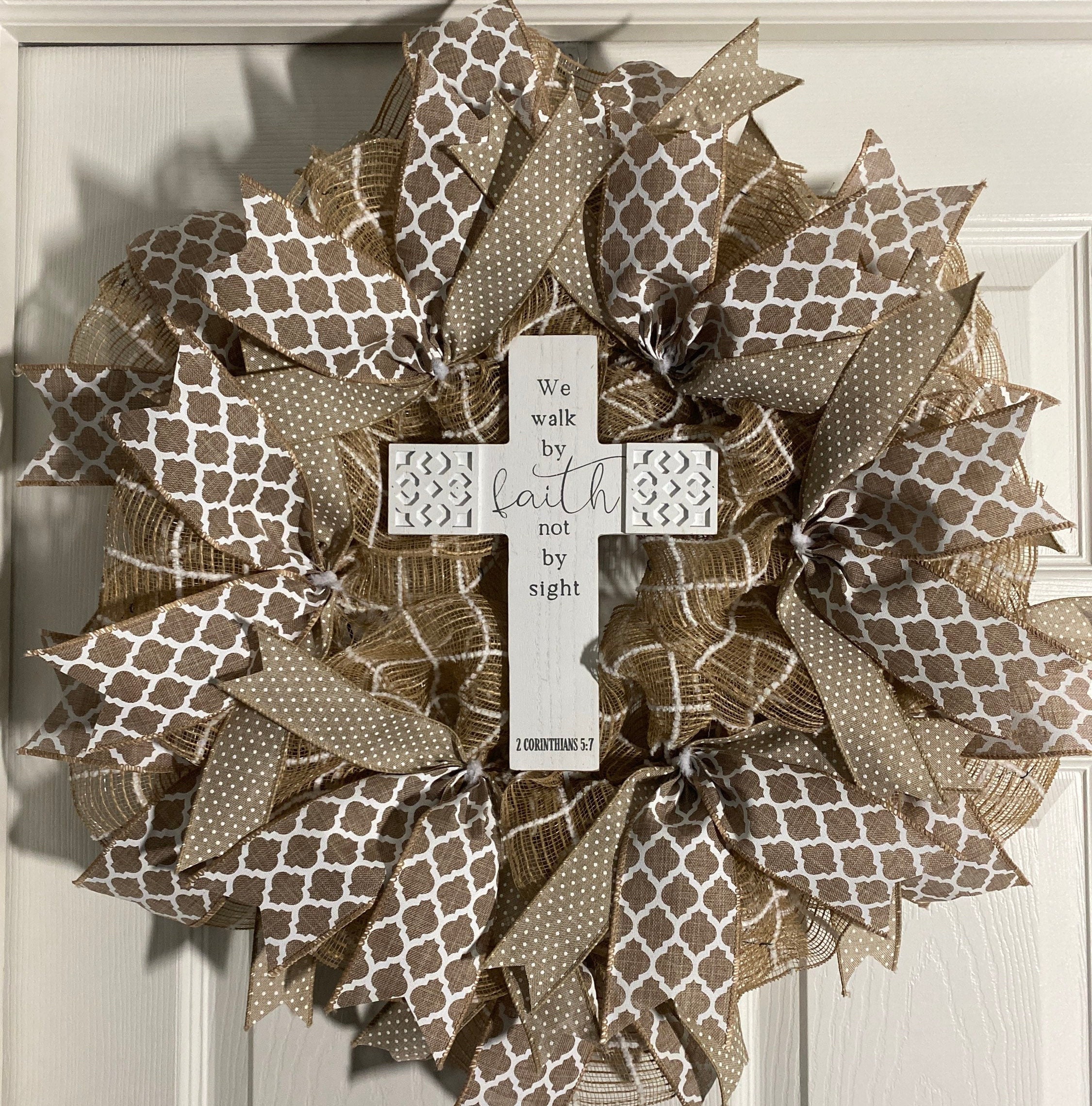 Welcome Cross Wreath, Welcome Scripture Wreath, Cross Wreath, Everyday ...
