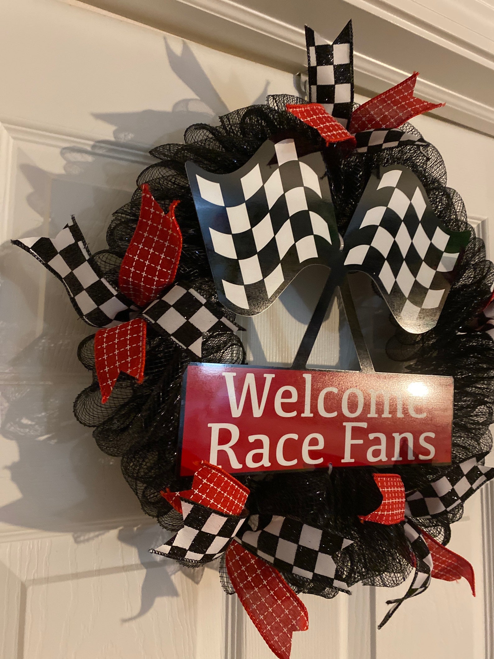 Racing Fan Wreath Indy 500 Wreath Nascar Fan Wreath Racing | Etsy