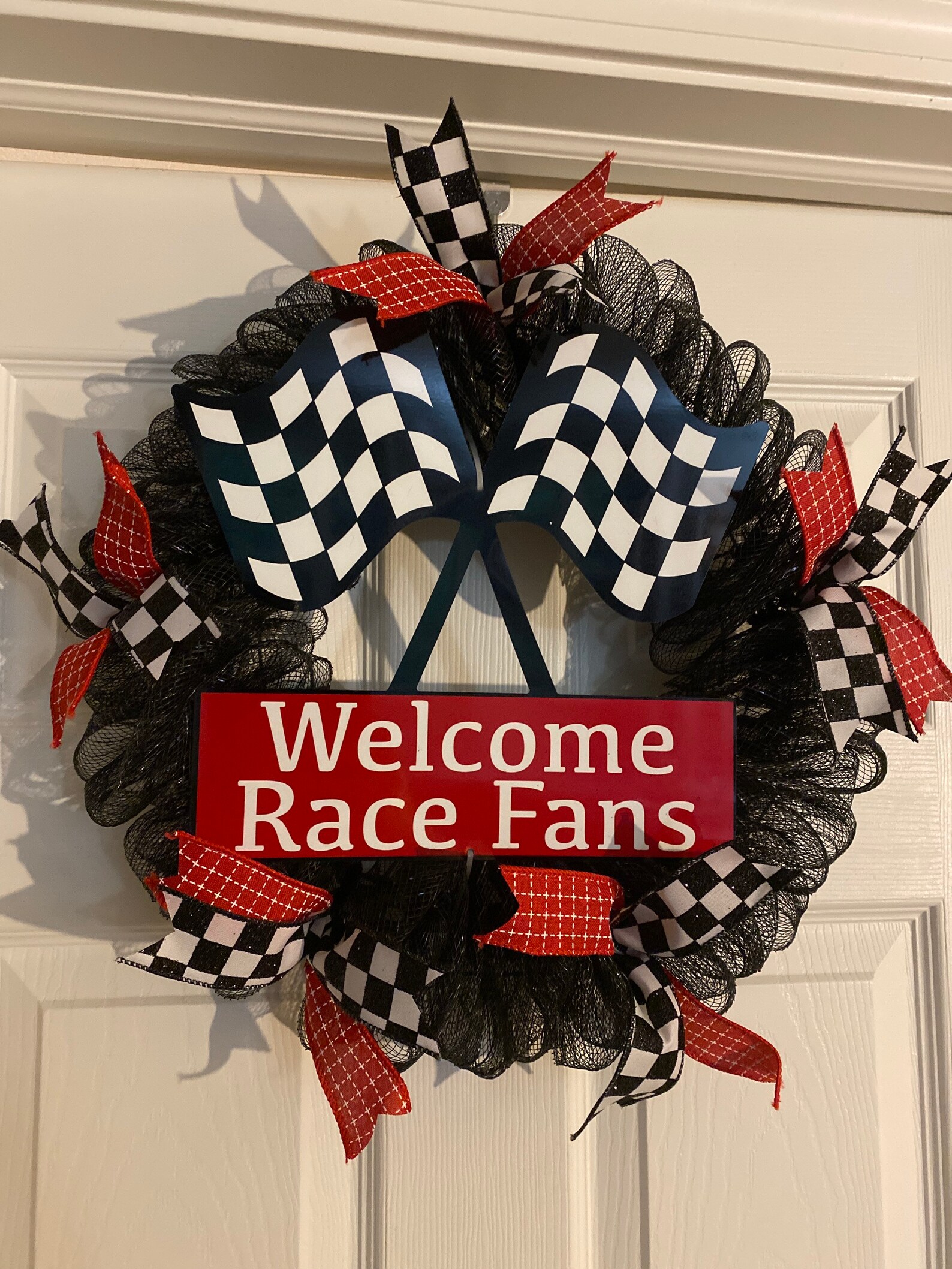 Racing Fan Wreath Indy 500 Wreath Nascar Fan Wreath Racing | Etsy