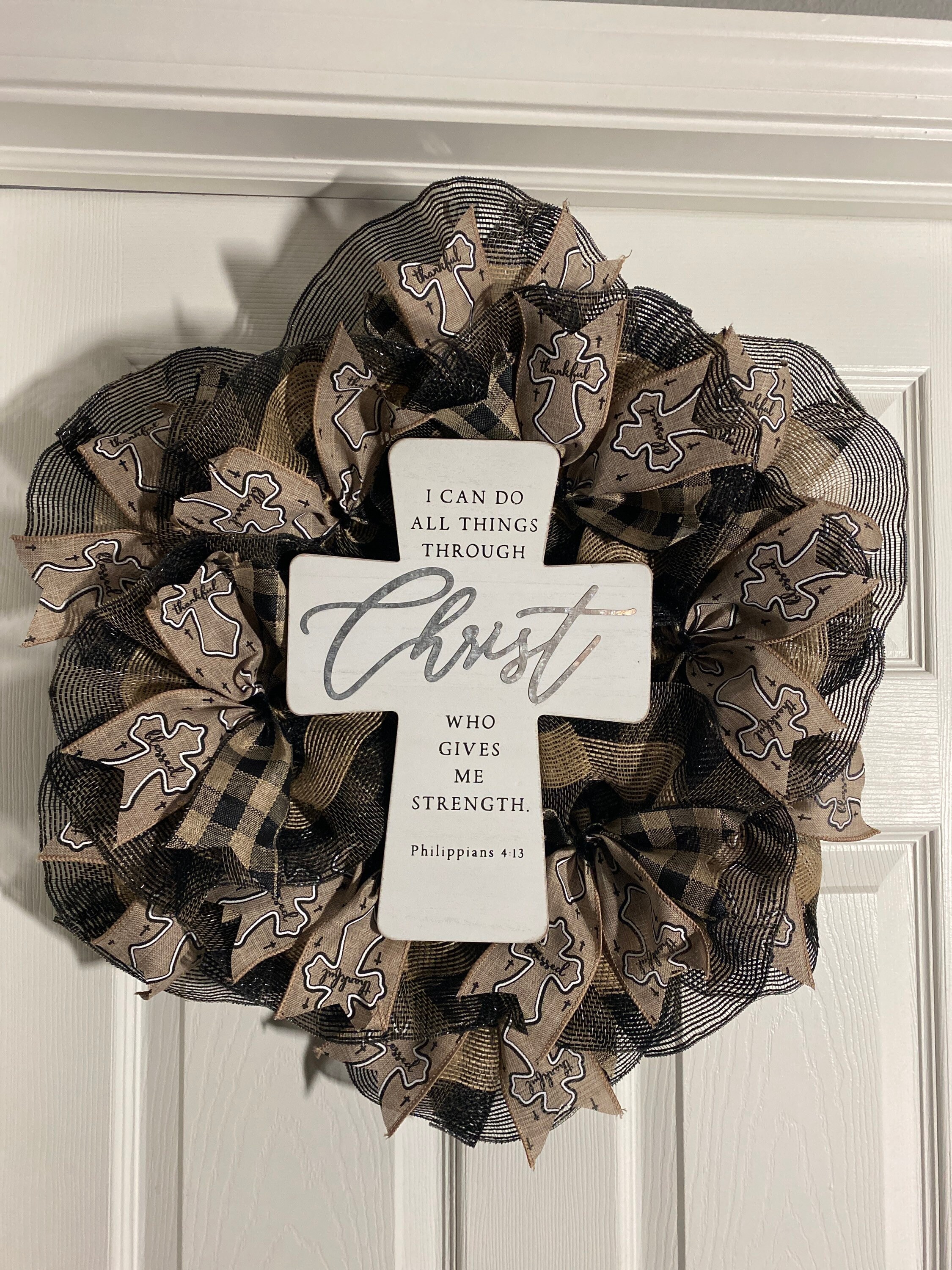 Welcome Cross Wreath Welcome Scripture Wreath Scripture - Etsy