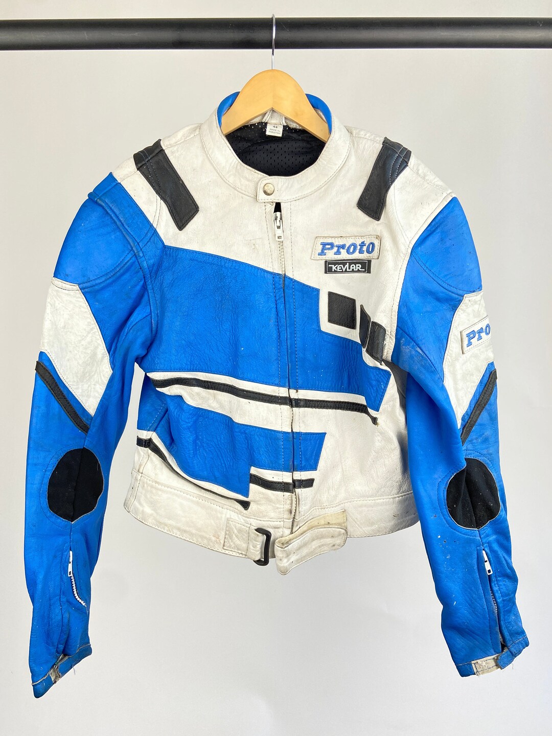Proto Kevlar 90s Leather Motorbike Jacket - Etsy
