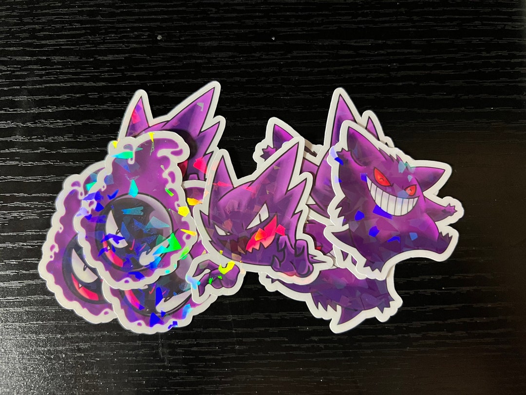 Gastly Holographic Evolution Set Gastly Haunter Gengar - Etsy