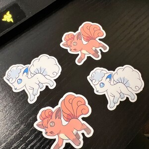 Vulpix Stickers Alola Vulpix Matte Pokémon Sticker Pack - Etsy