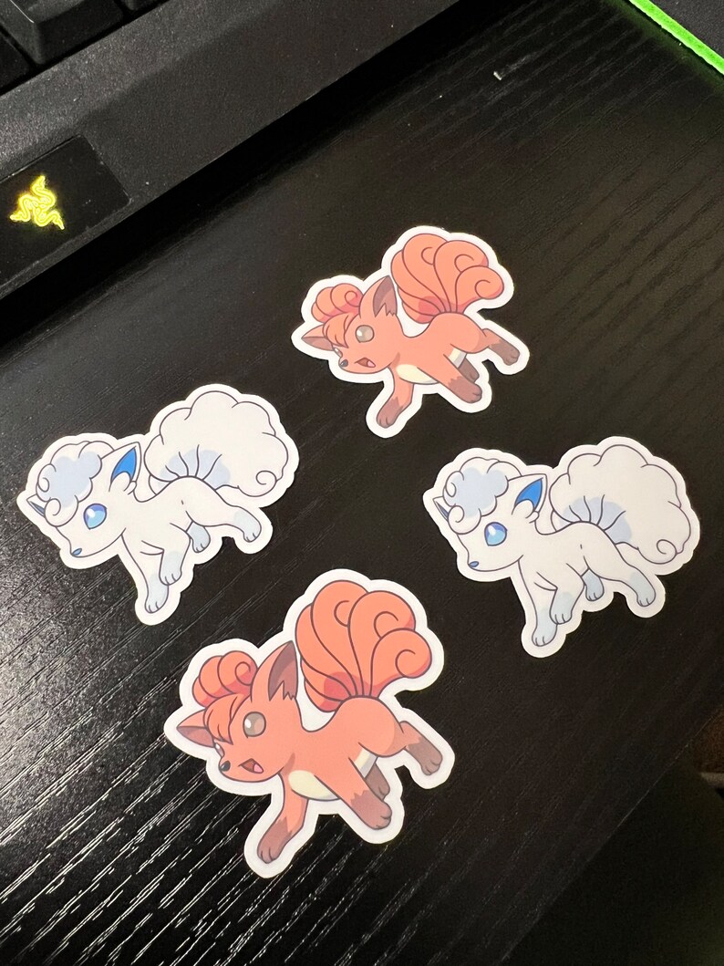 Vulpix Stickers Alola Vulpix Matte Pokémon Sticker Pack - Etsy