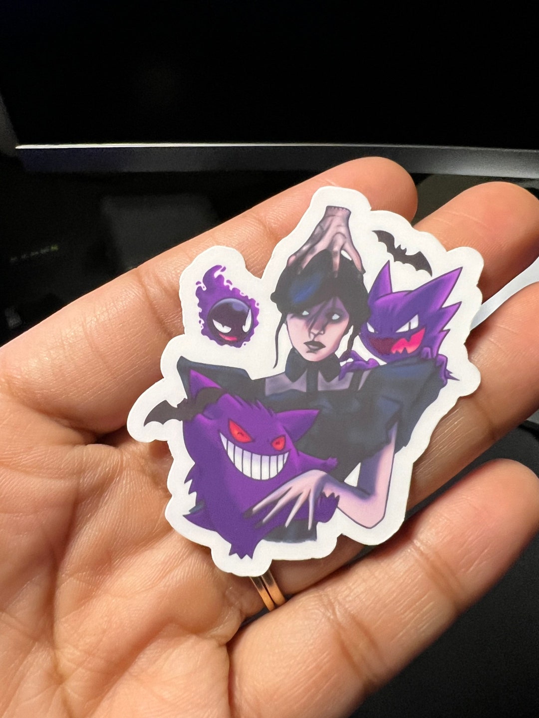 Gengar Stickers Wednesday Addams Pokémon Inspired Sticker - Etsy