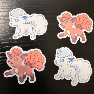Vulpix Stickers Alola Vulpix Matte Pokémon Sticker Pack - Etsy