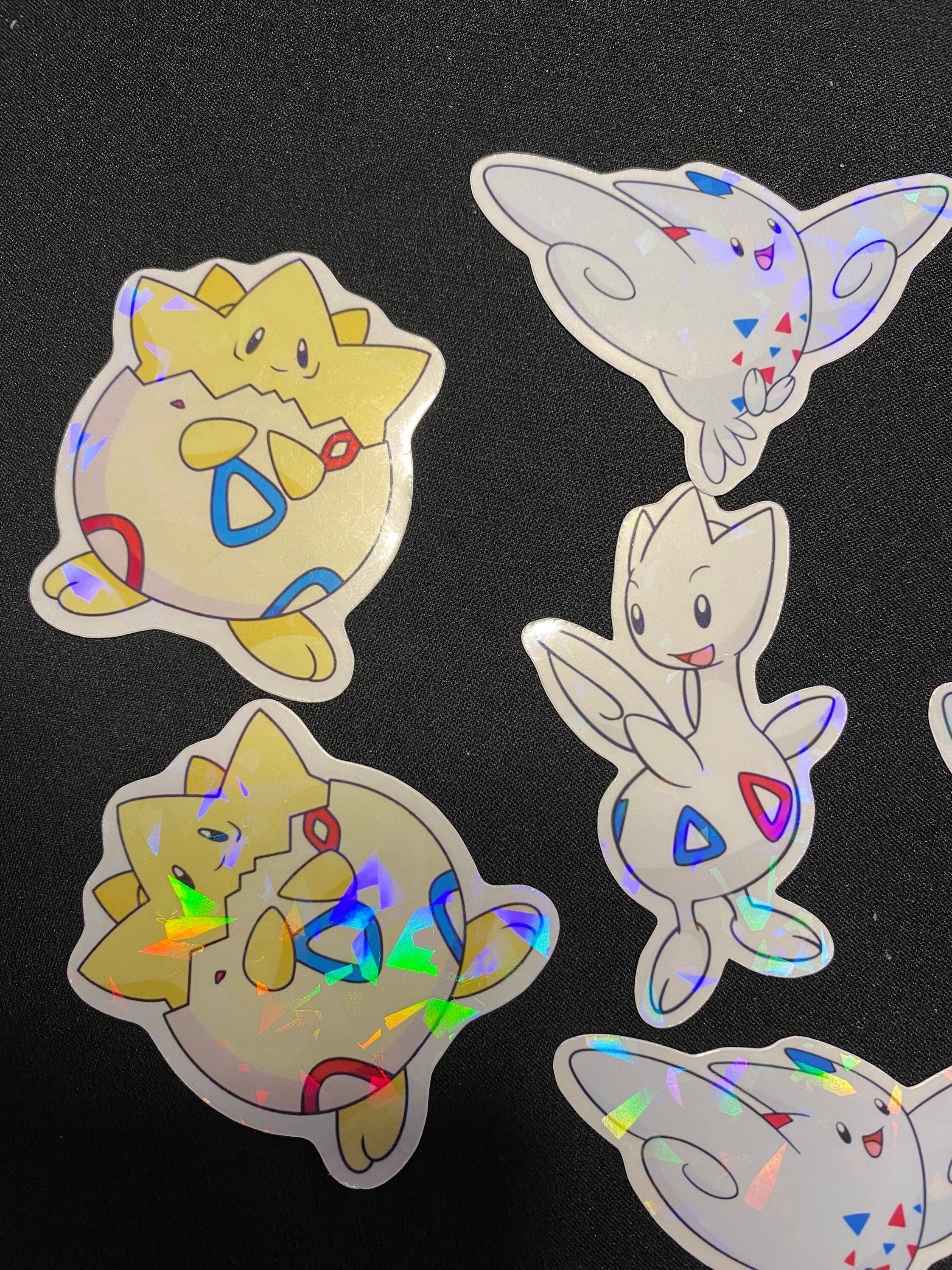 Togepi Evolution Holographic Sticker Pack Glossy Pokémon - Etsy