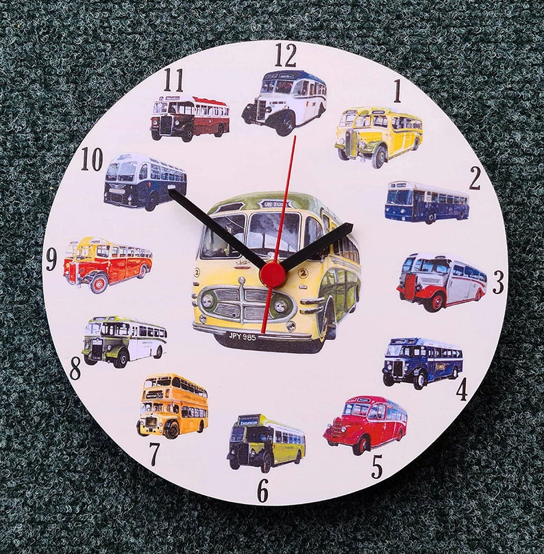 Vintage Bus Clock Vintage Coach Clock Vintage Buses Commer - Etsy