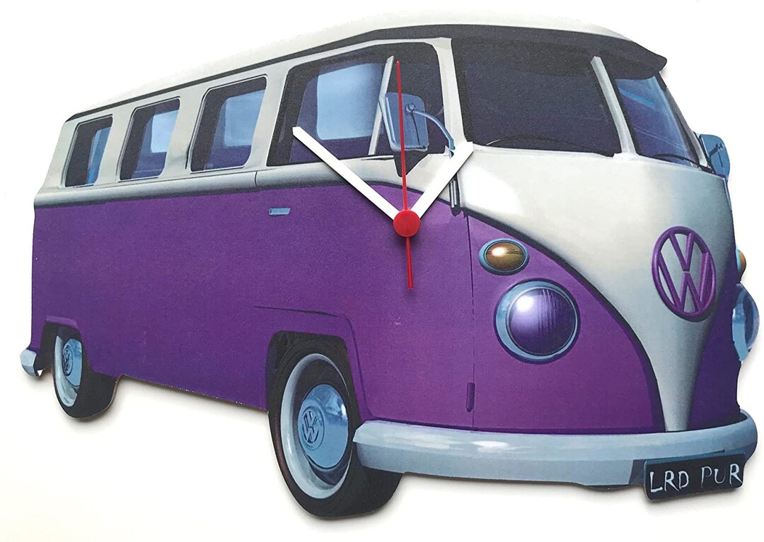 Purple Campervan Clock Split Campervan split Campervans campervan ...