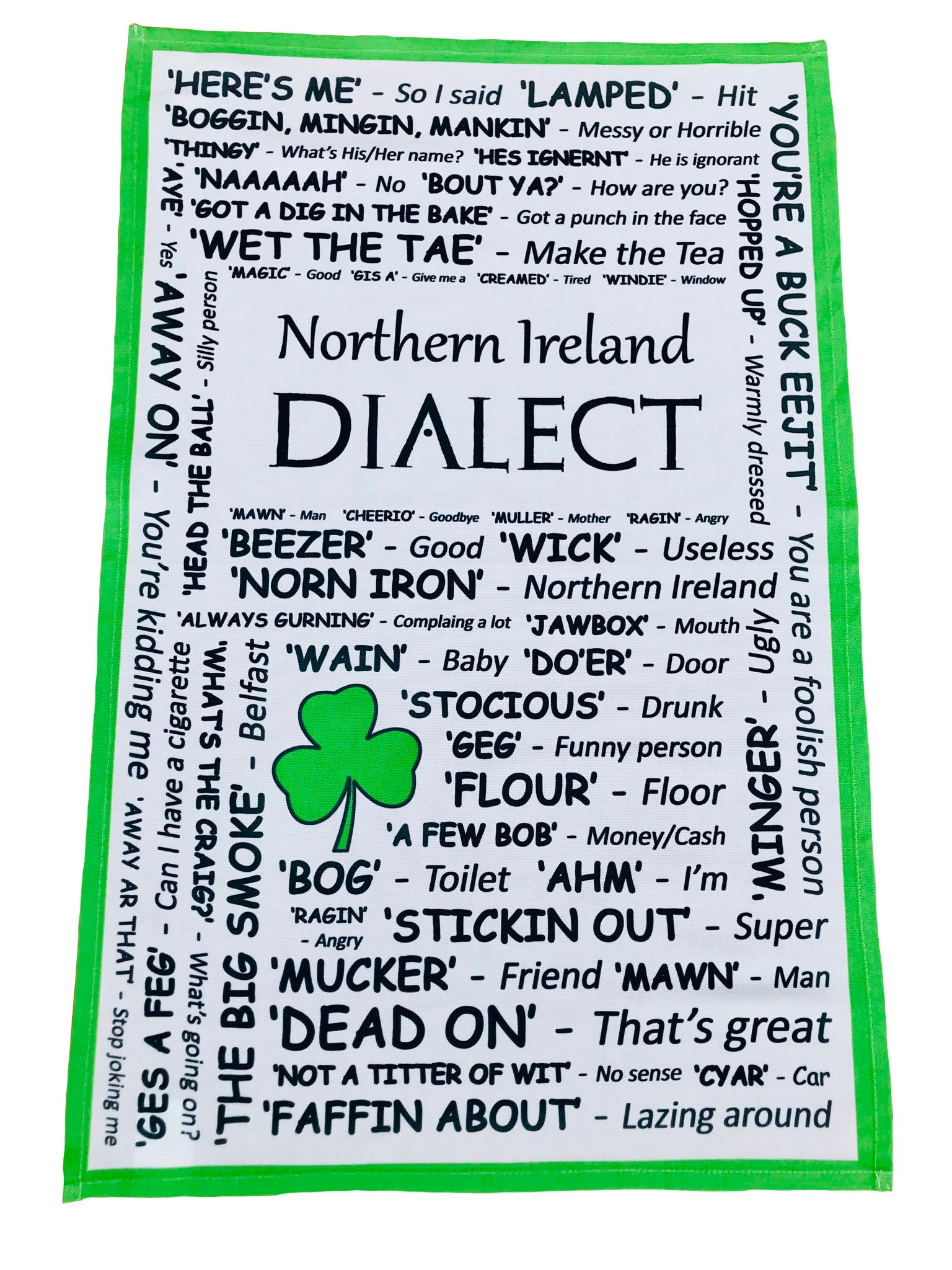 Northern Ireland Dialect Tea Towel Great Northern Ireland Gift Northern ...