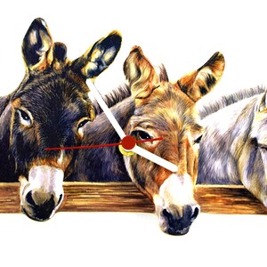 Donkey Clock Donkeys Donkey Clocks Donkey Sanctuary OF25-C - Etsy