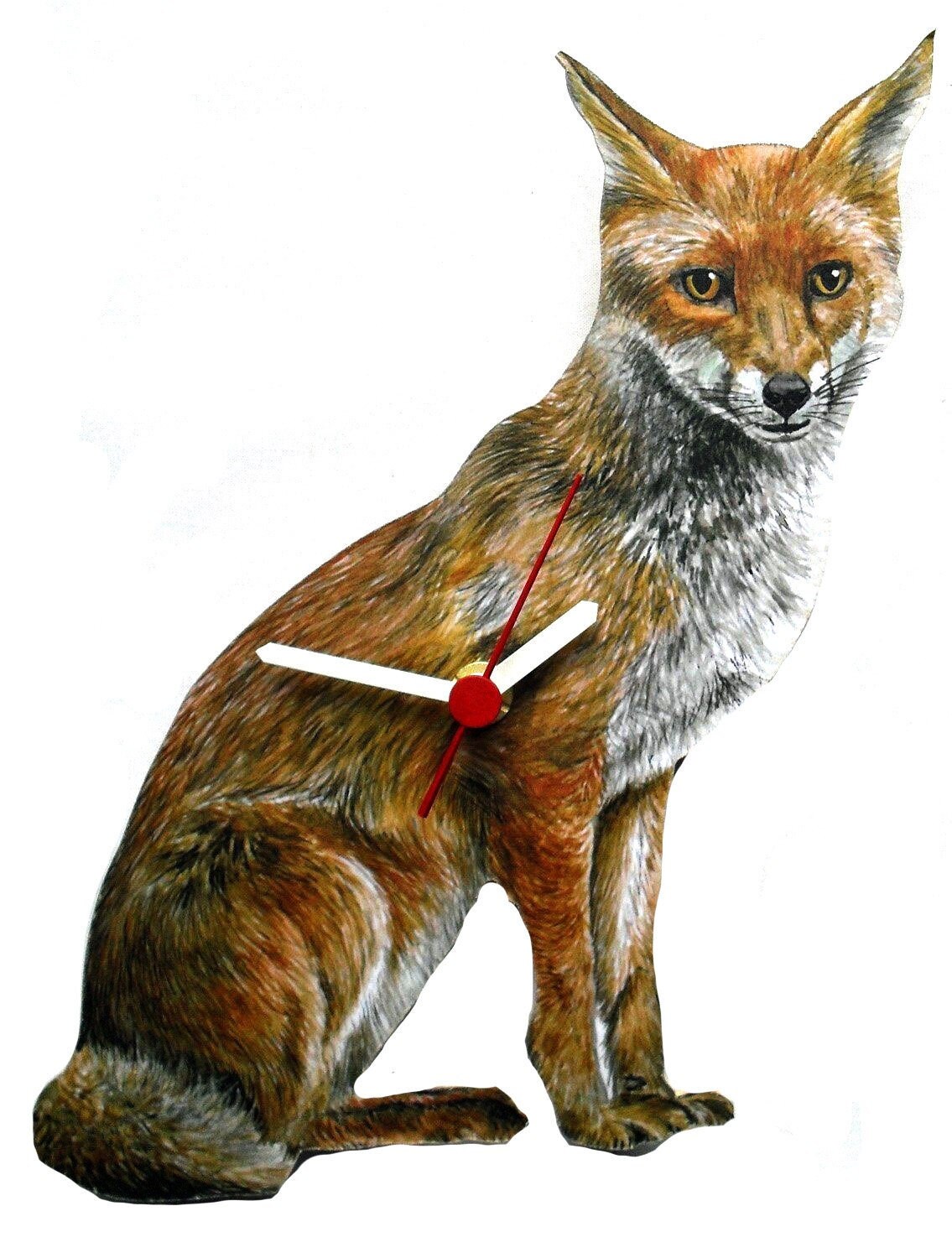Fox Clock Sitting Fox Clock Fox Clocks Fox Cubs Clock - Etsy UK