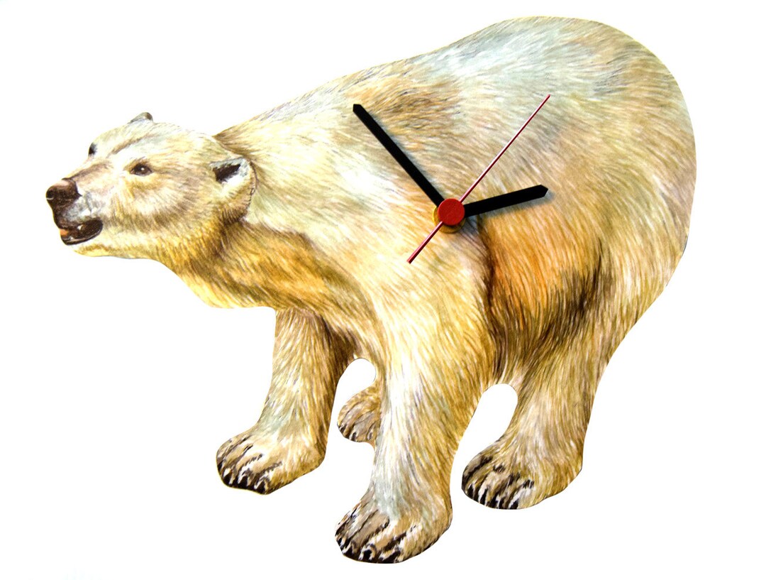 Polar Bear Clock Polar Bears Polar Bear Gift Polar Bear - Etsy