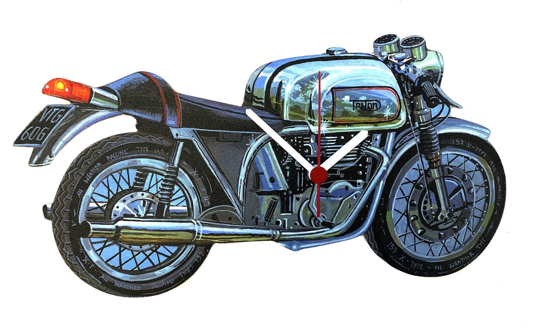 Vintage Motorcycle Clock Motorbike Clock Motorbike Clocks Isle of Man ...