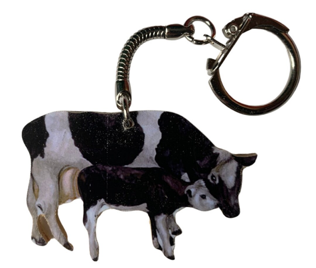 Cow and Calf Keyring Cow and Calves Cow & Calf cow Farming Cow Gifts ...