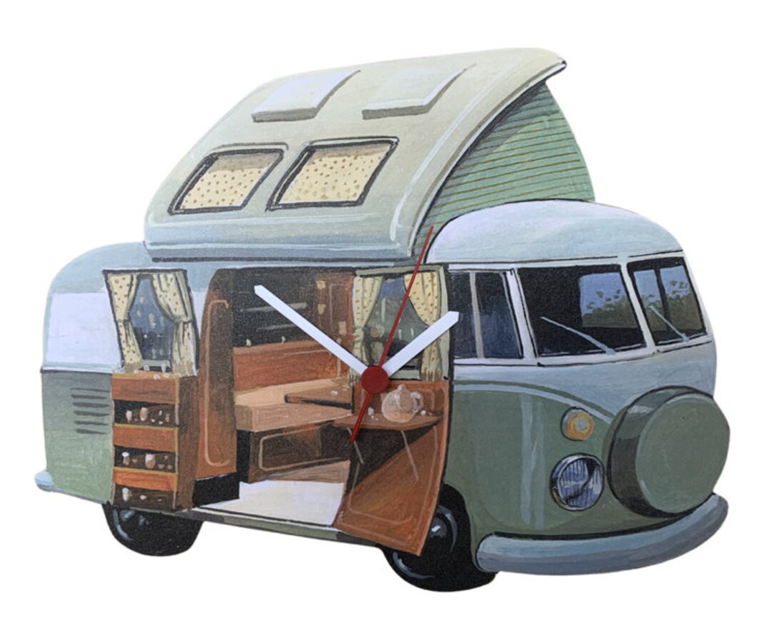 Campervan Motorhome Clock Campervan Motorhomes Campervan Gift Campervan ...