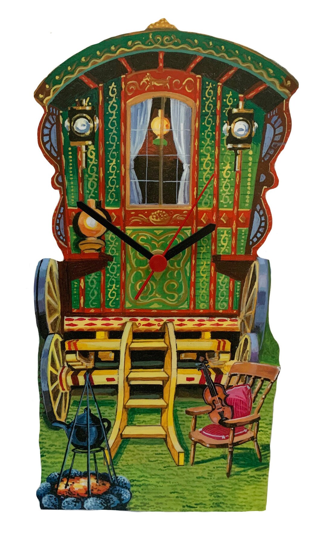 Bowtop Gypsy Caravan Clock Romany Gypsy Caravans Bowtops Gypsy Gift ...
