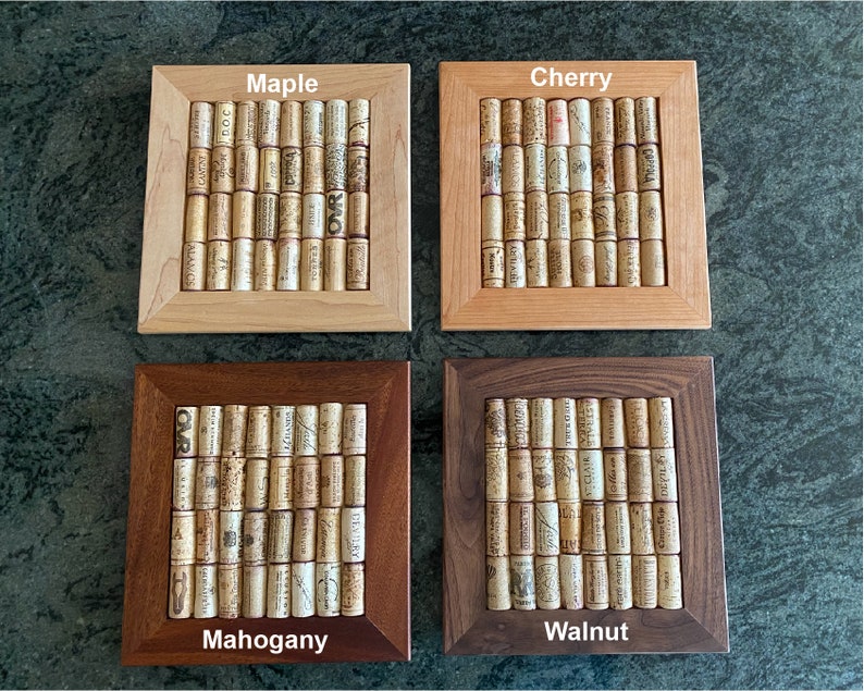 Large Wine Cork Trivet With Hardwood Frame - Etsy