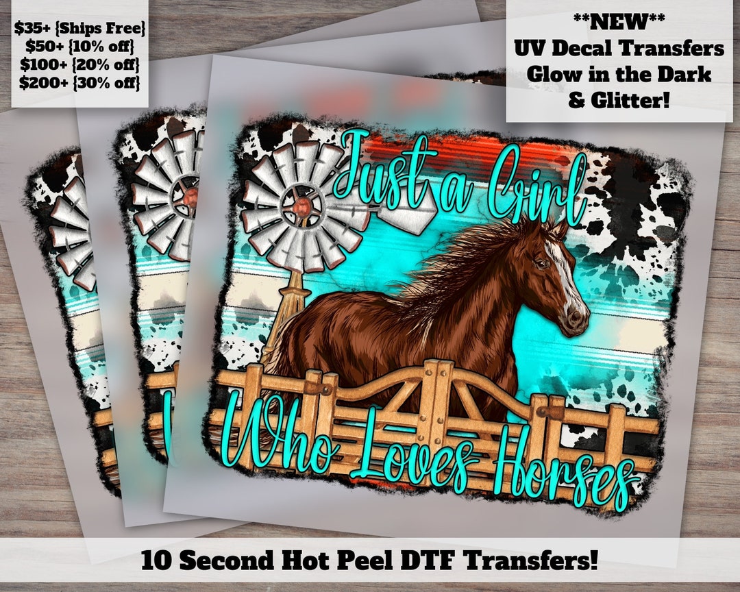 Love Horses DTF Custom DTF Prints Transfers and - Etsy