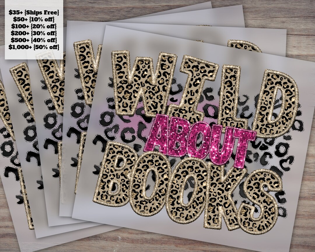 Wild About Books Leopard Dr. Seuss Heat Transfer Ready to Press DTF ...