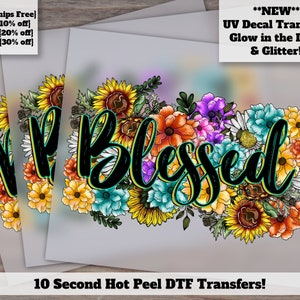 Blessed Dtf Sunflower Dtf Flower Dtf Western Flower Print - Etsy