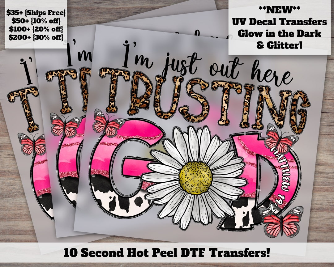 Trusting God Christian Design Western Daisy Theme Ready to - Etsy