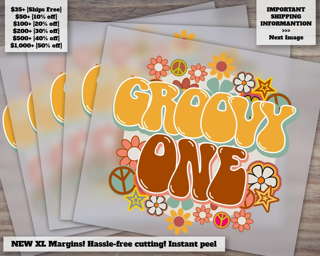 Retro Groovy Design for Heat Transfer and DTF, Ready to Press Style ...