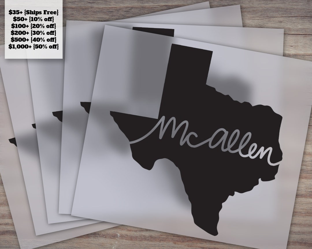 Mcallen City Texas Cut File, Texas Silhouette Shape, State Outline for ...