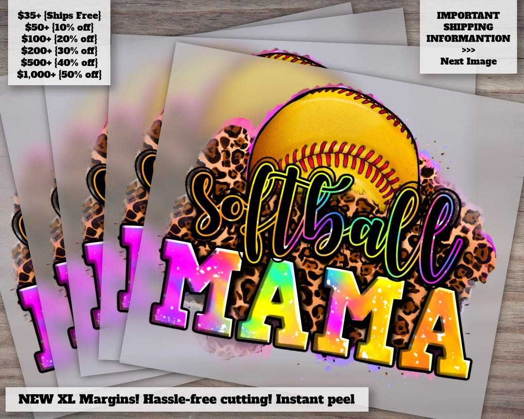 Hand-drawn Softball Mama Design, Ready-to-press Sports Art Clip, Heat ...