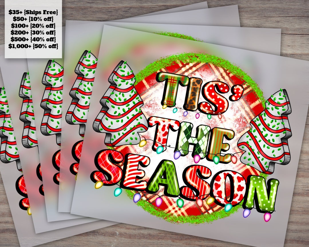 Christmas Dtf, Christmas Digital Transfer Print, Tis the Season Dtf ...