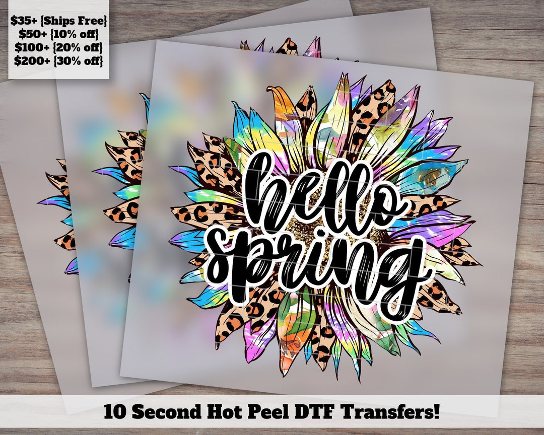 Dtf Transfer: Hello Spring Sunflower Easter Dtf for - Etsy