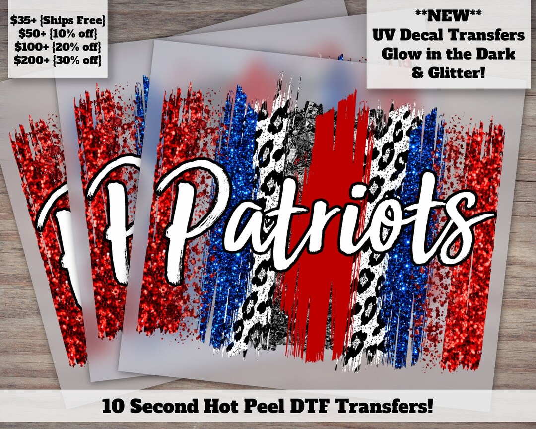 Full Color Dtf , Heat Transfer for Patriots Football Fans: Easy-to ...