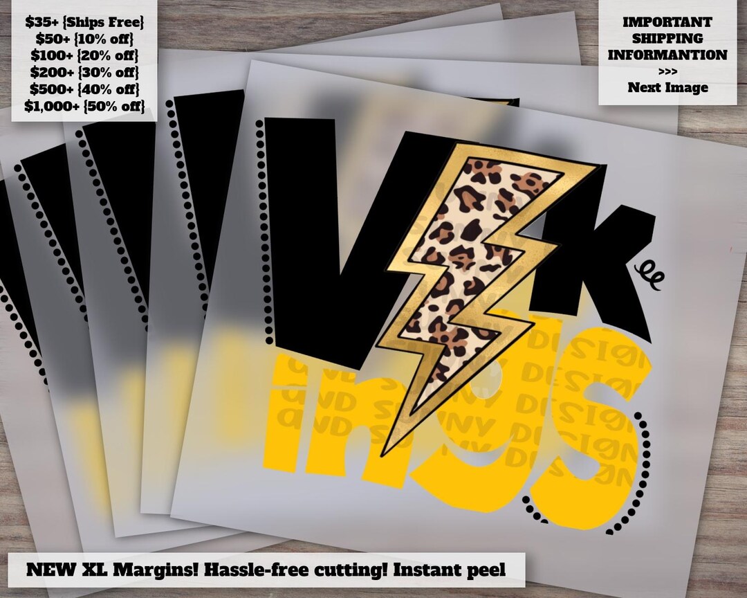 Leopard Lightning Bolt Viking Spirit Tee - Ready for Heat Transfer ...