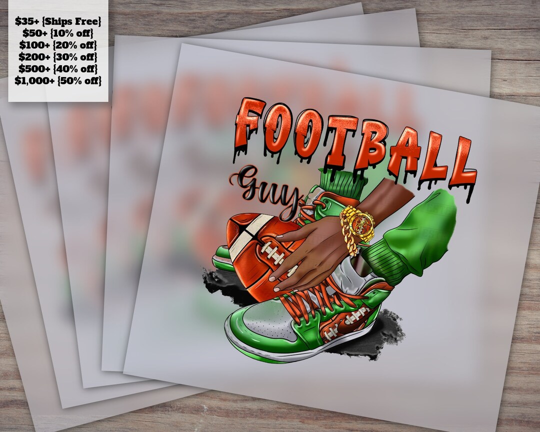 Football Player Sublimation Design, Black Athlete With Sneaker ...