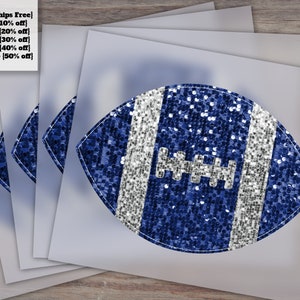 Hand Drawn Sequin Football Design, Glitter Faux Sequins Patch, Ready to ...