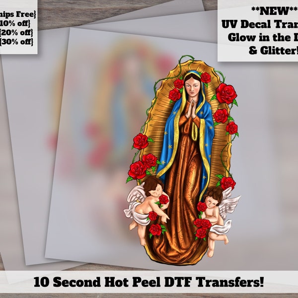 Virgen De Guadalupe Dtf Transfer - Etsy