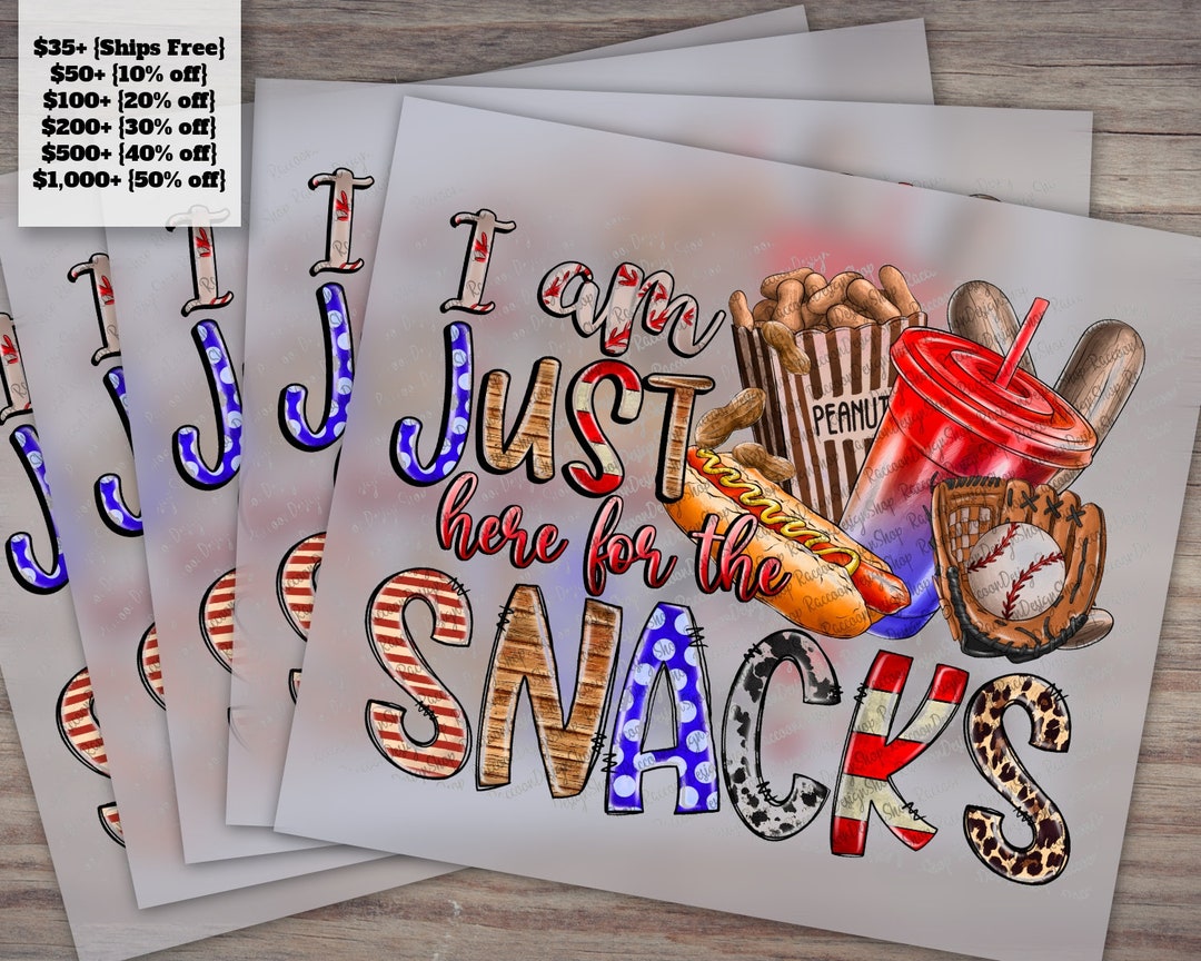 Baseball Love With Snacks Design: Leopard Baseball, Popcorn Hot Dog ...